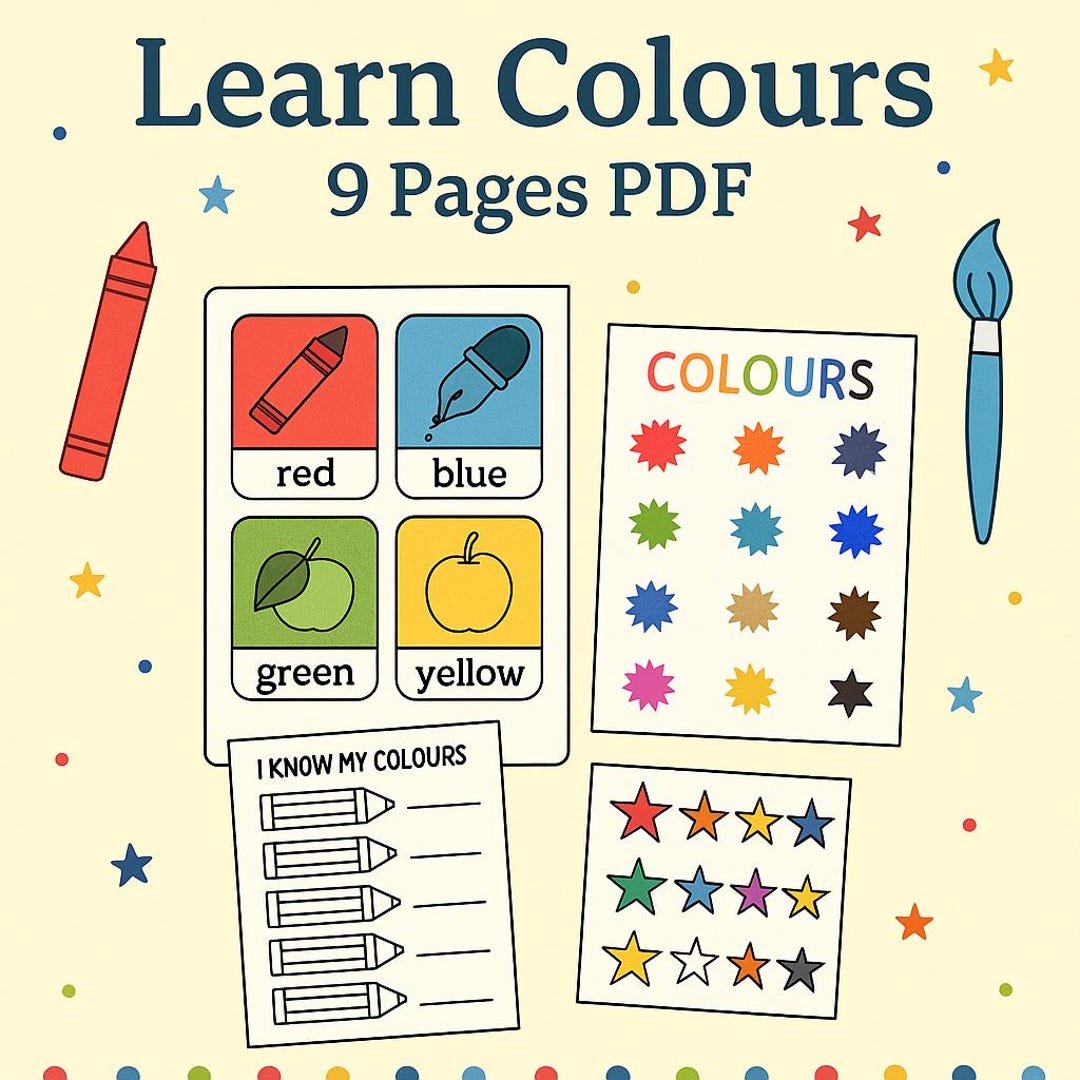Printable Colours Flashcards & Worksheets – Learn Colors for Kids ...