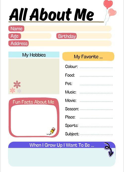 Printable Worksheets, Back to School, Children Activity, Productivity ...