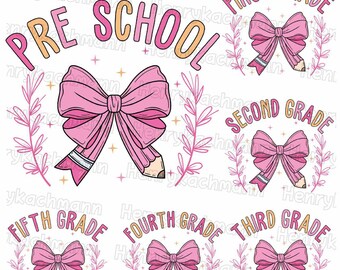 Back to School PNG Bundle, Kindergarten Png, First Day of School Png ...