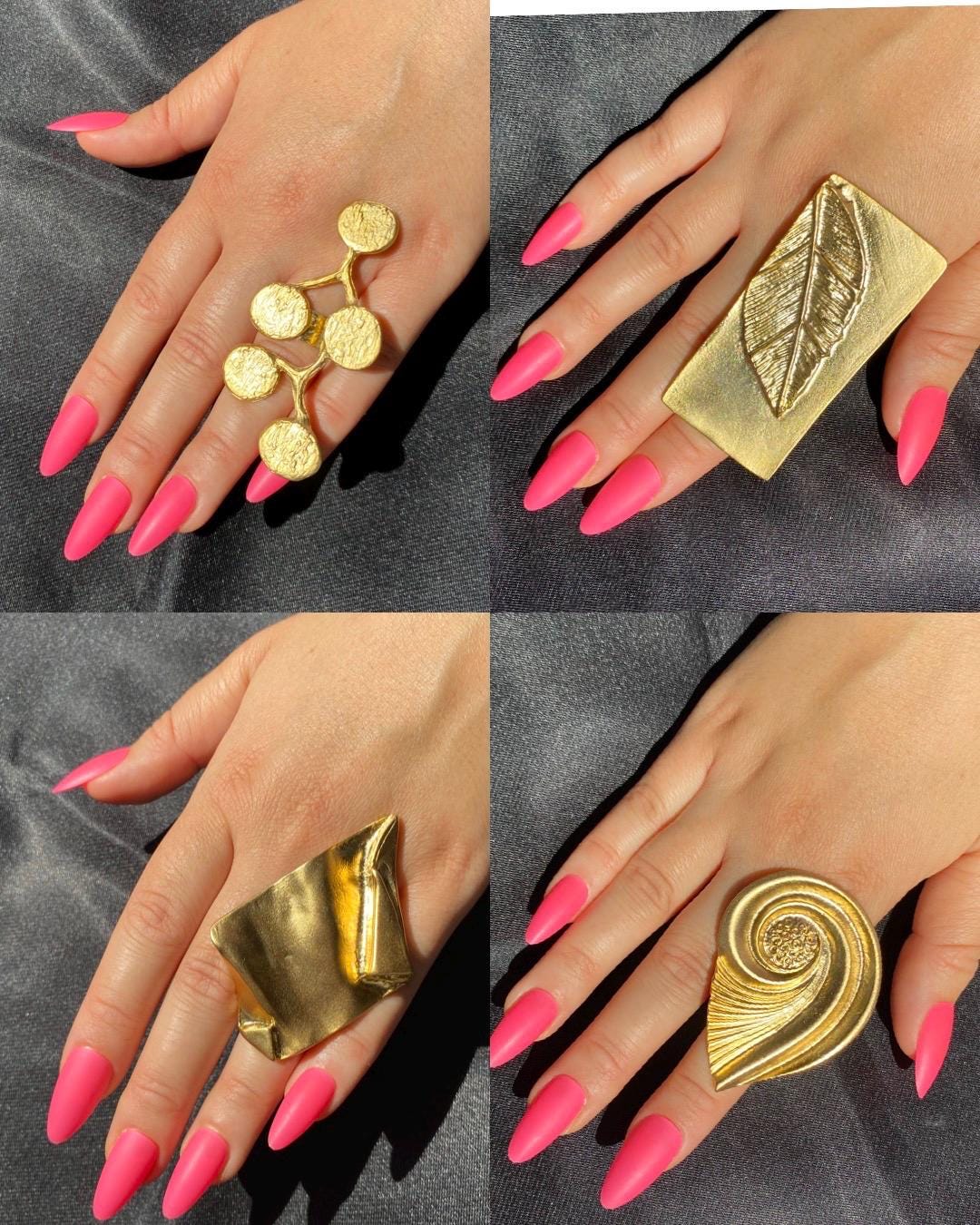 Gold Statement Rings Bold Statement Gold Ring Collection – Artistic ...