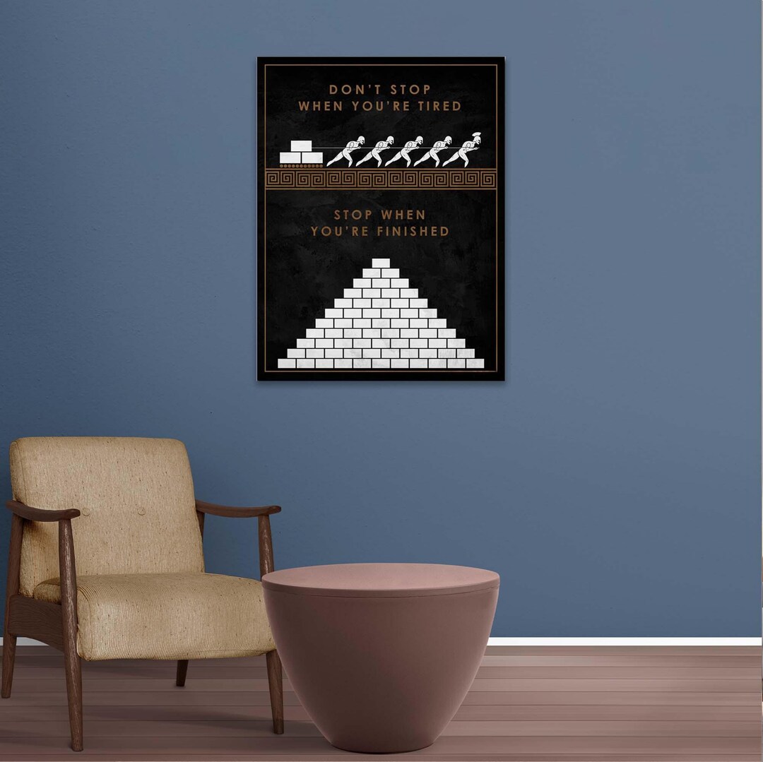 Don't Stop When You're Tired Poster Gift, Stop When You're Finished ...