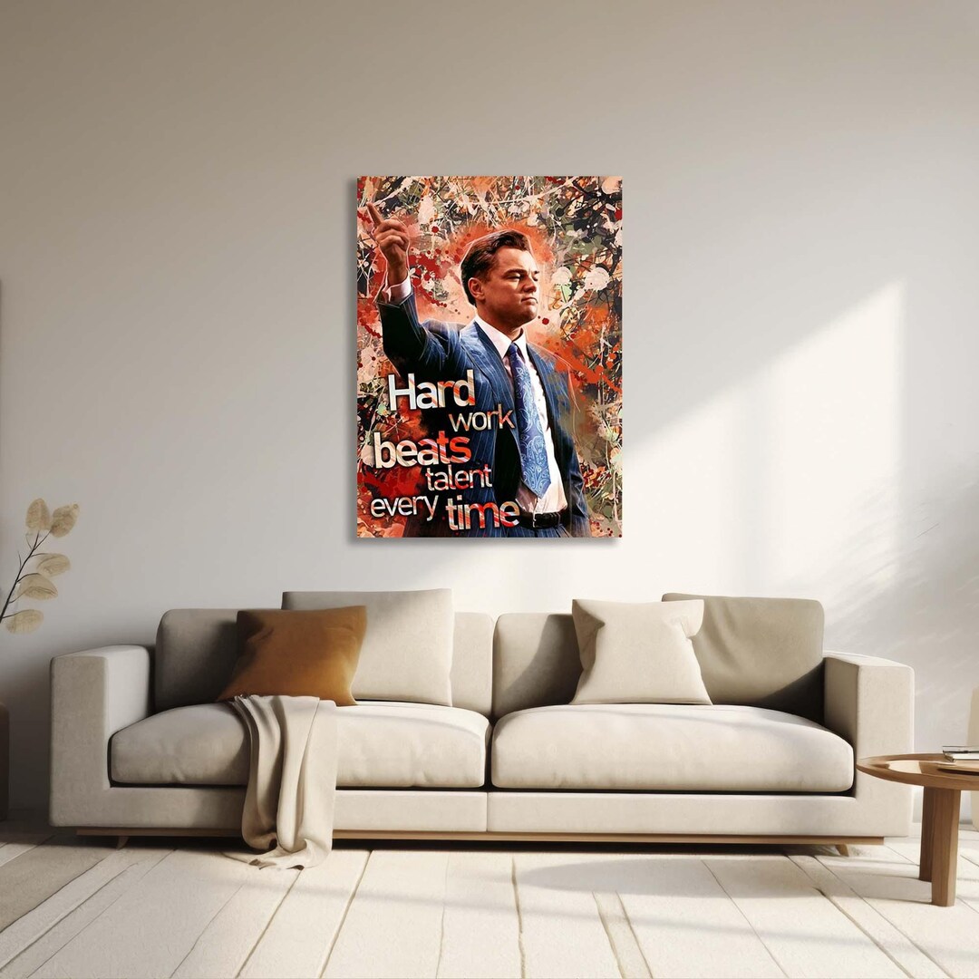 Inspirational Quote, Home Office Wall Art, Hard Work Wall Art, Wall ...