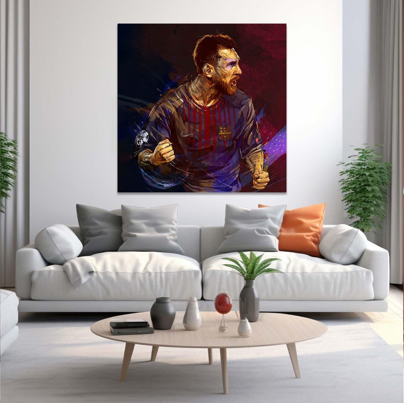 Motivational Poster, Lionel Messi Poster, Gift for Boyfriend, Leo Messi ...