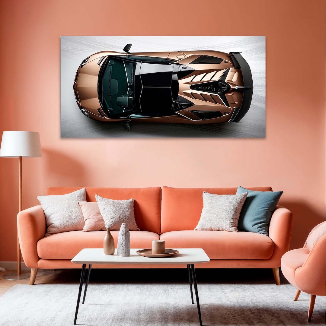 Brown Lambo Poster, Lamborghini Aventador Canvas Best Friend Gift ...