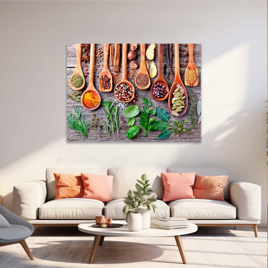 Herbs and Spices Poster, Herbs Poster, Spices Decor, Kitchen Poster ...