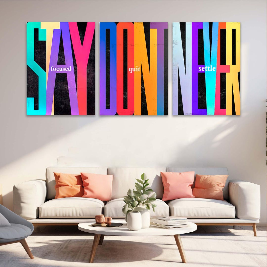 Motivational Art, Motivational Poster, Set of 3 Posters, Don't Quit ...