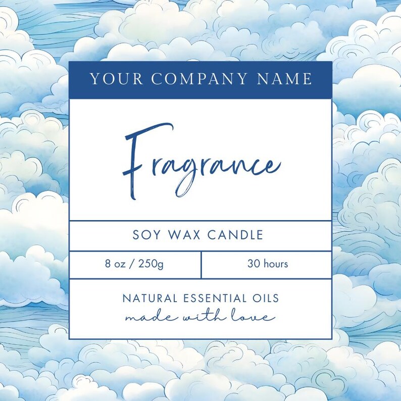 Editable Digital Candle Wax Melt Label Canva Template Selling Tool for ...