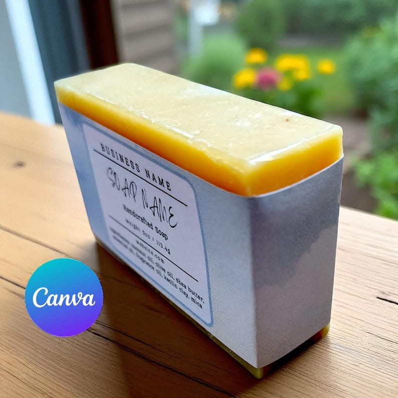 Editable Digital Soap Wrapper Template, Coastal, Belly Band Soap ...