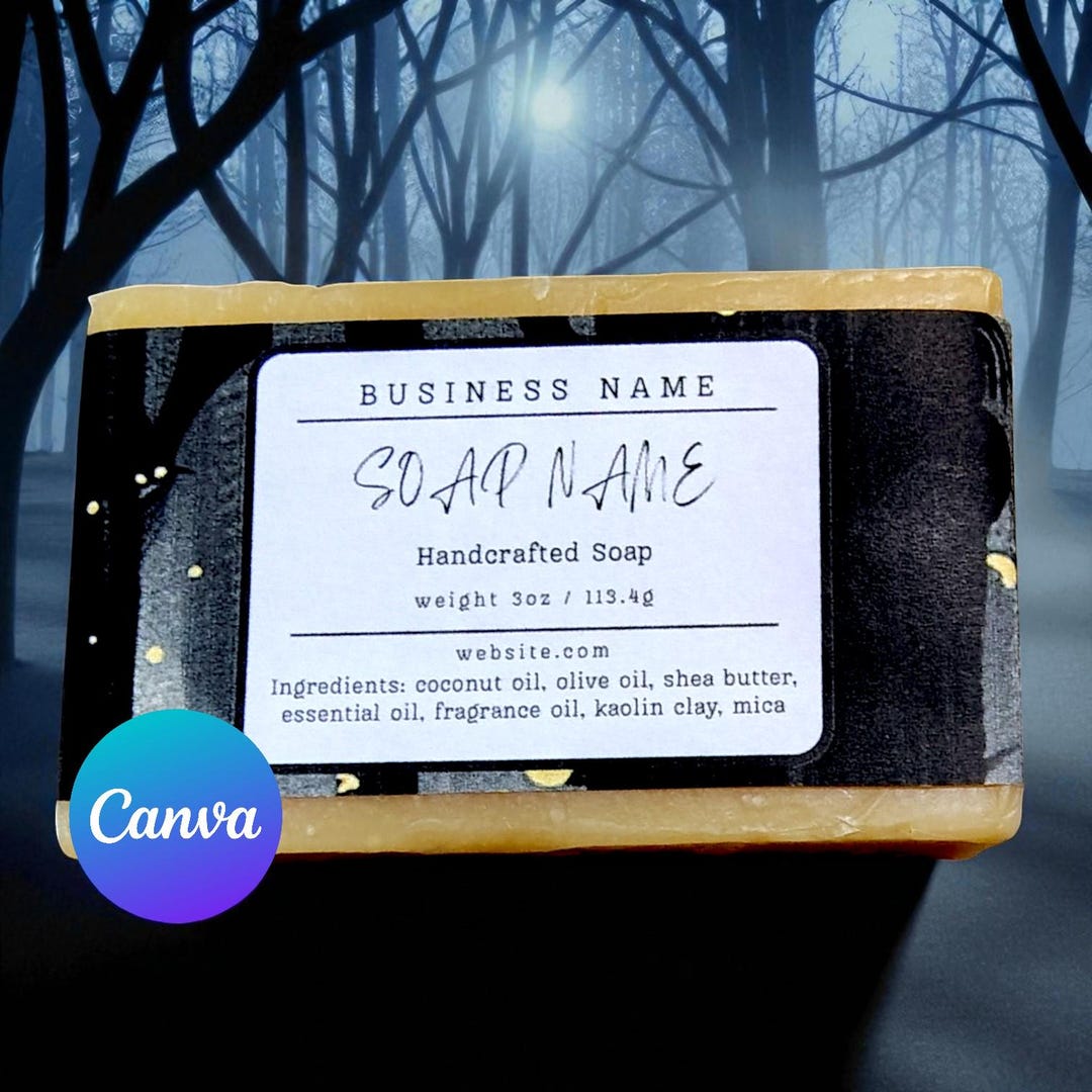 Editable Digital Soap Wrapper Template, Halloween Belly Band Soap ...