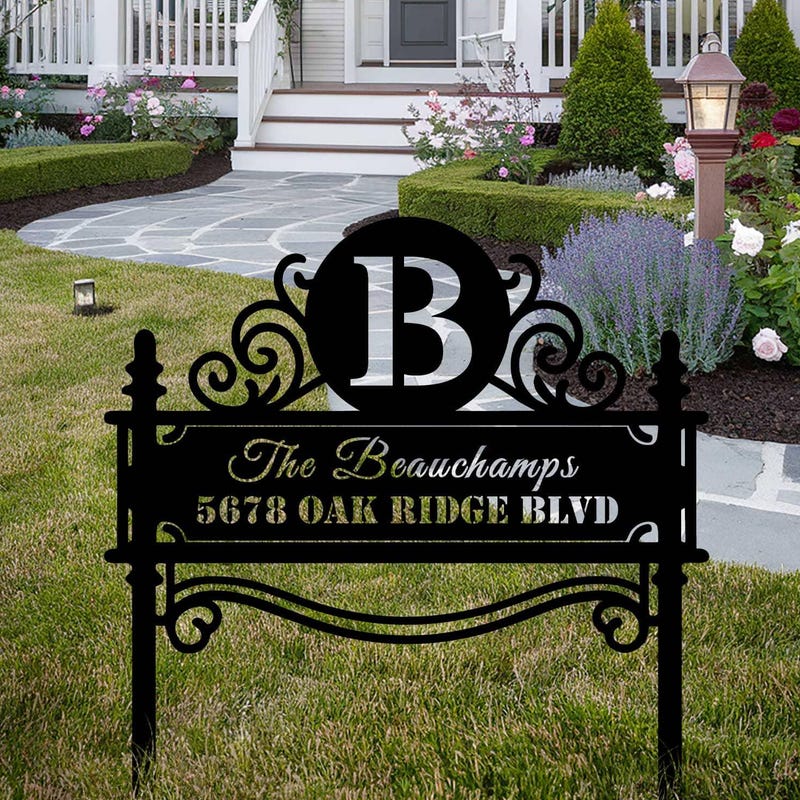 Iron Address Sign for Cabin - Etsy