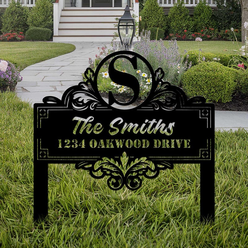 Metal Name Sign Ground - Etsy