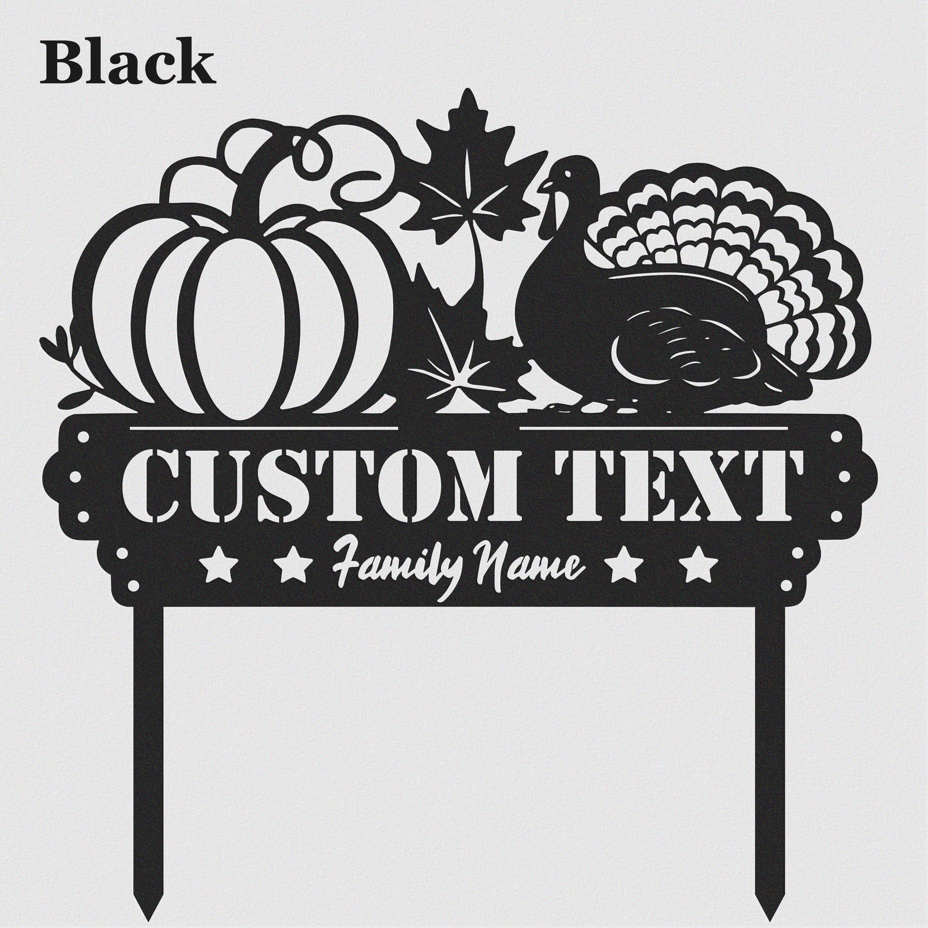 Personalized Thanksgiving Metal Yard Sign: Family Name Decor - Etsy
