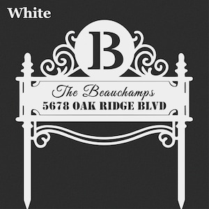 Custom Wrought Iron Family Name Sign: Personalized Garden Decor,yard ...