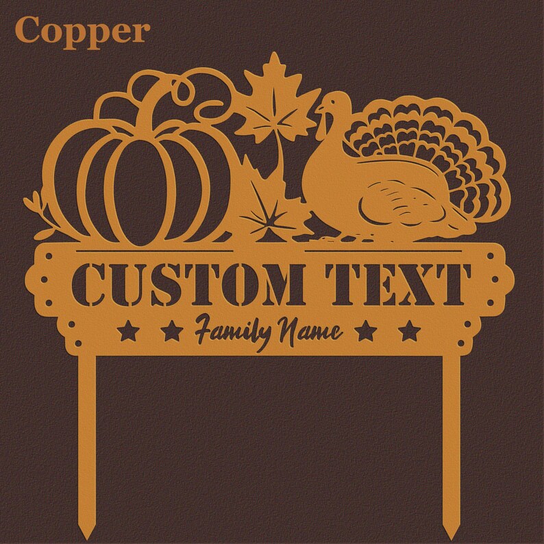 Personalized Thanksgiving Metal Yard Sign: Family Name Decor - Etsy