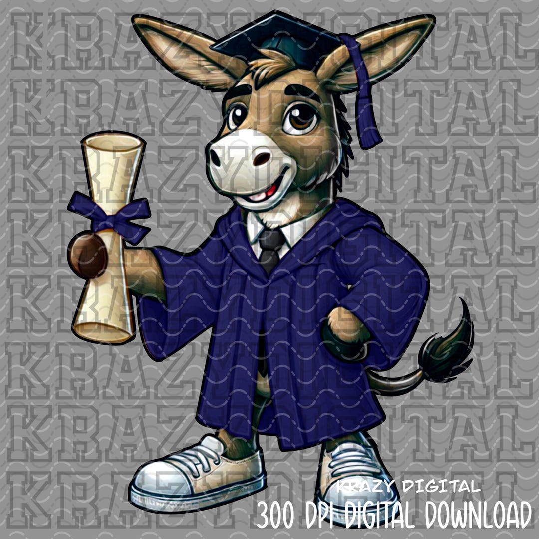 Navy Donkey Graduation PNG, Burro Senior Design, Navy Donkey Senior ...