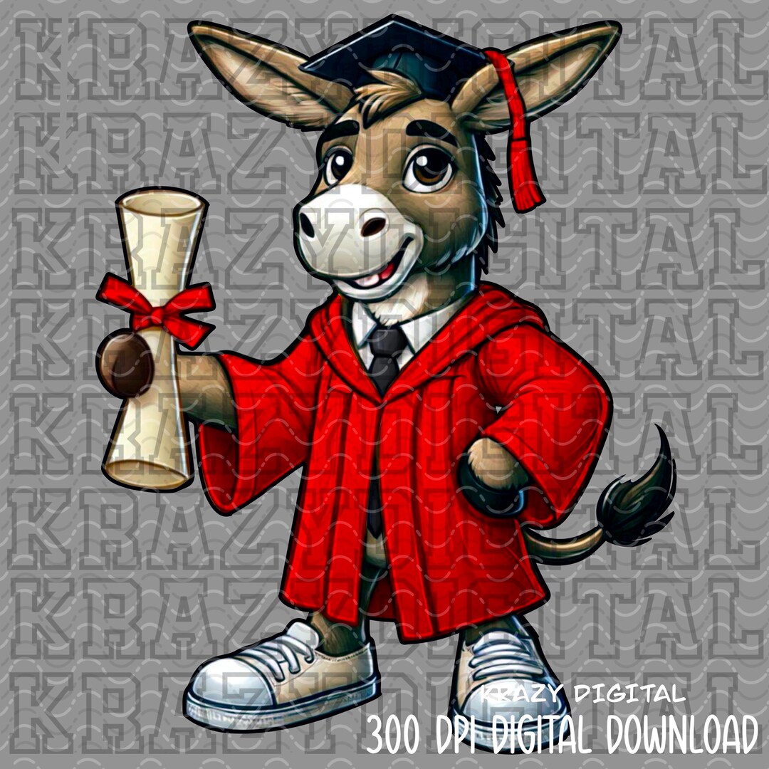 Red Donkey Graduation PNG, Burro Senior Design, Red Donkey Senior, Boy ...