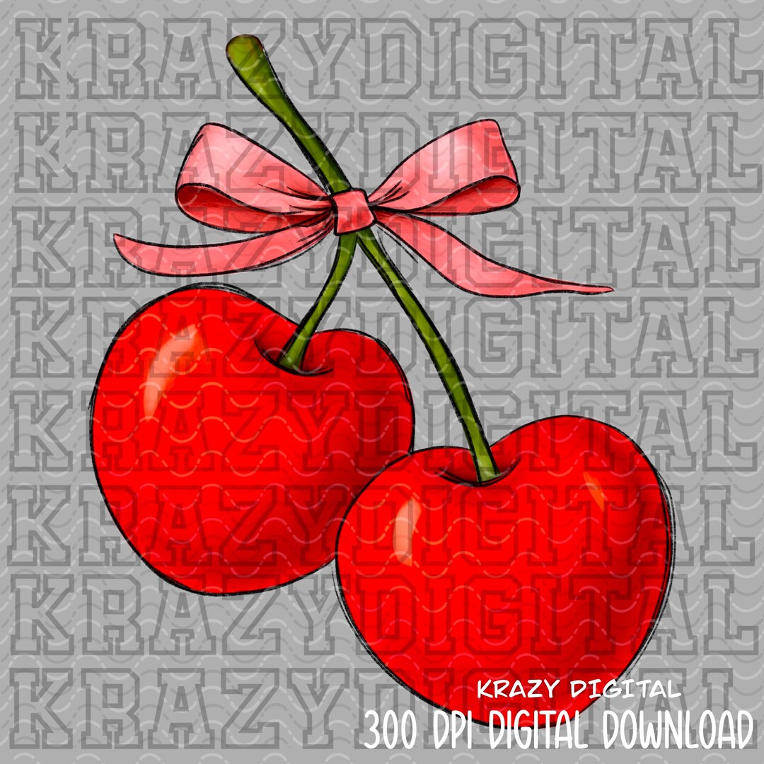 Cherry Bomb Pocket Logo, Preppy Cherry Shirt Design, Coquette Bow ...