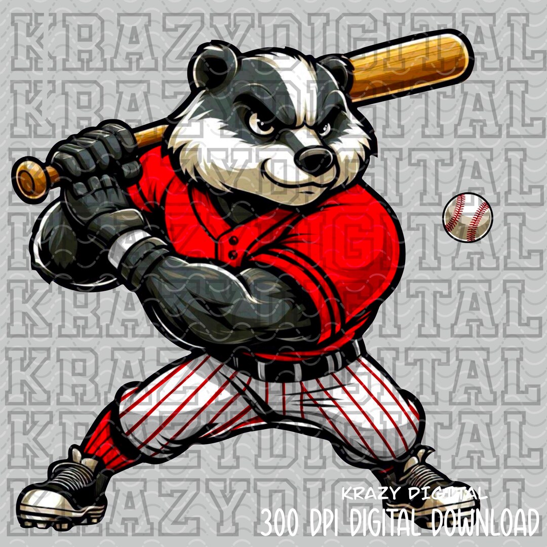 Badgers Red Baseball PNG, Badgers Boy Baseball Mascot, Badgers Red ...