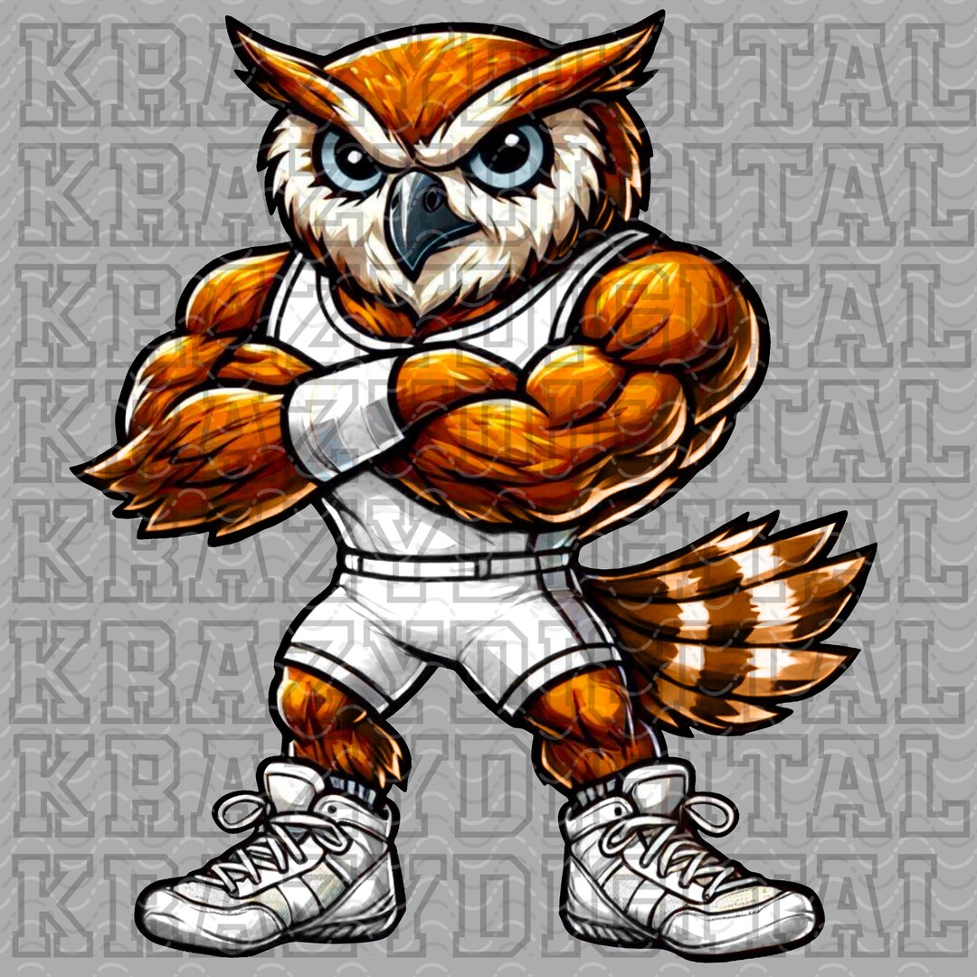 White Owls Wrestling Mascot PNG, Boys Sports Design, Little Brother ...