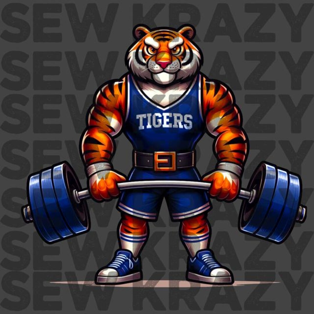 Tiger Orange Powerlifting PNG, Tiger Weight Training PNG, Tiger ...