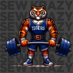 Tiger Orange Powerlifting PNG, Tiger Weight Training PNG, Tiger ...
