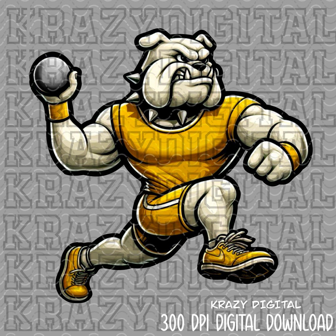 Yellow Bulldog Track Field PNG, Cartoon Running Bulldog Mascot, Bulldog ...