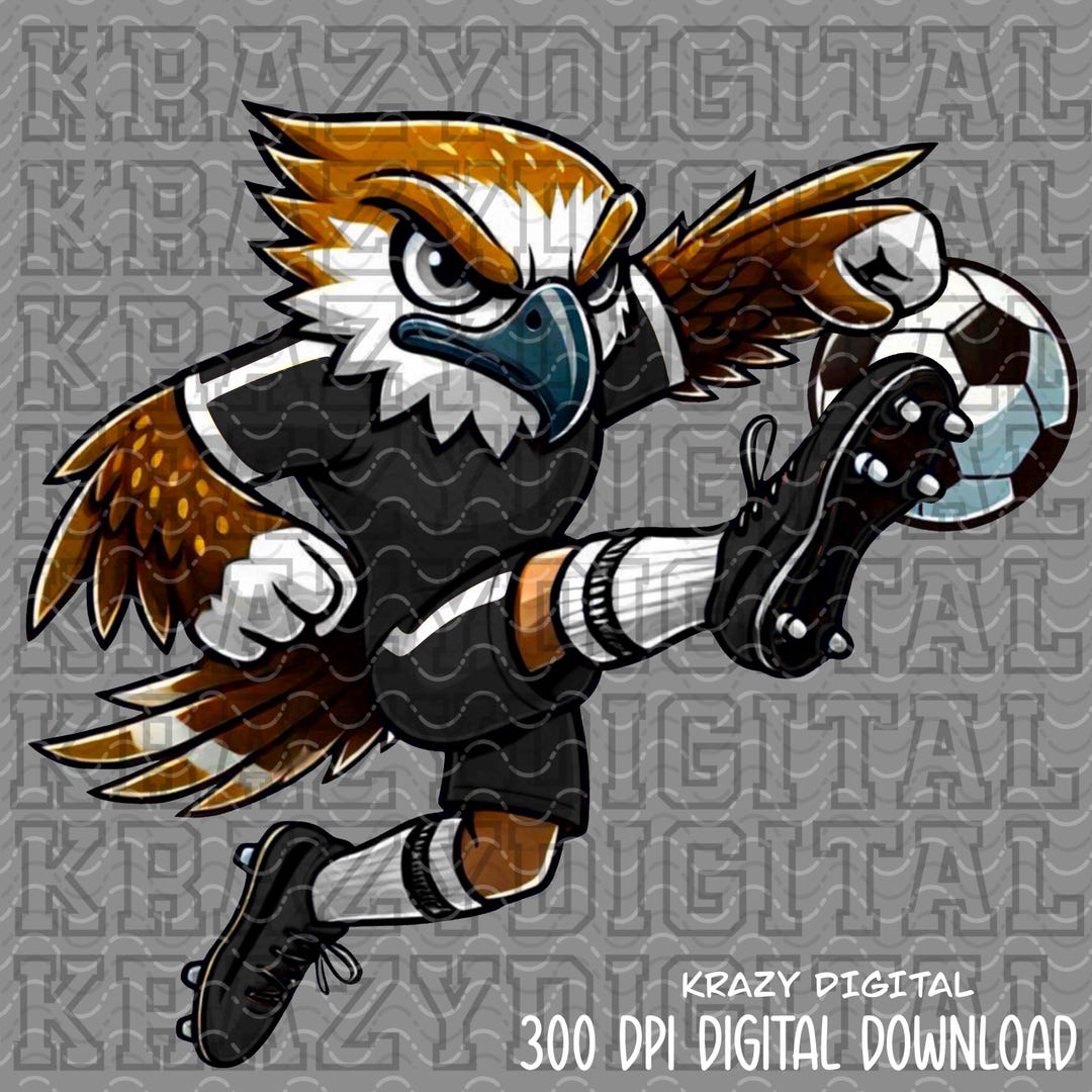 Hawk Soccer Mascot Black PNG, Hawk School Mascot PNG, Falcon Soccer ...