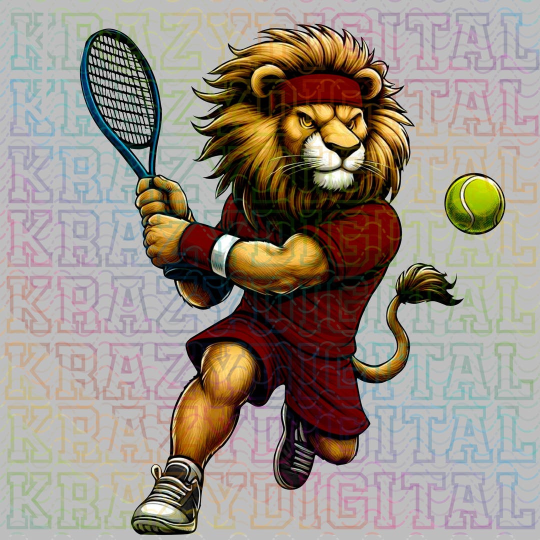 Lions Maroon Tennis Mascot PNG, Lion Maroon School Mascot, Lions Tennis ...