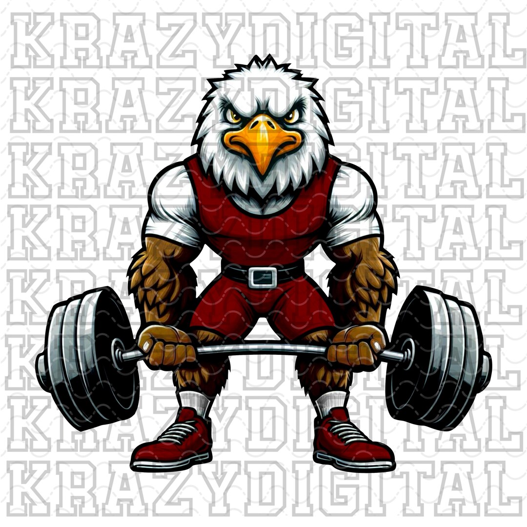 Eagles Maroon Powerlifting Mascot PNG, Boys School Mascot Digital ...
