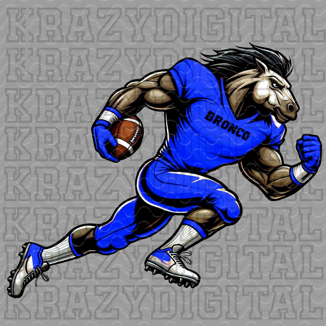 Blue Bronco Football PNG, Boy Spirit Designs, Blue School Spirit ...