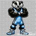 Badgers Light Blue Mascot Wrestler PNG, Badgers Blue Digital , Badgers ...