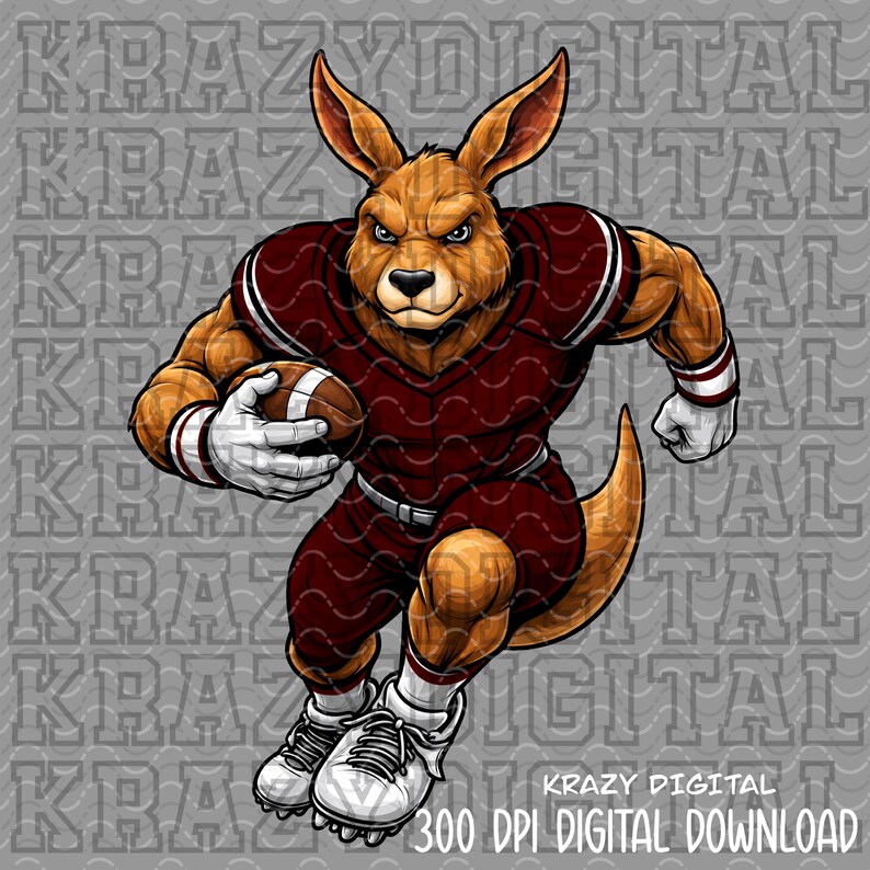 Kangaroo Football PNG, Maroon Boy Sports Design, Playoff Shirt Design ...