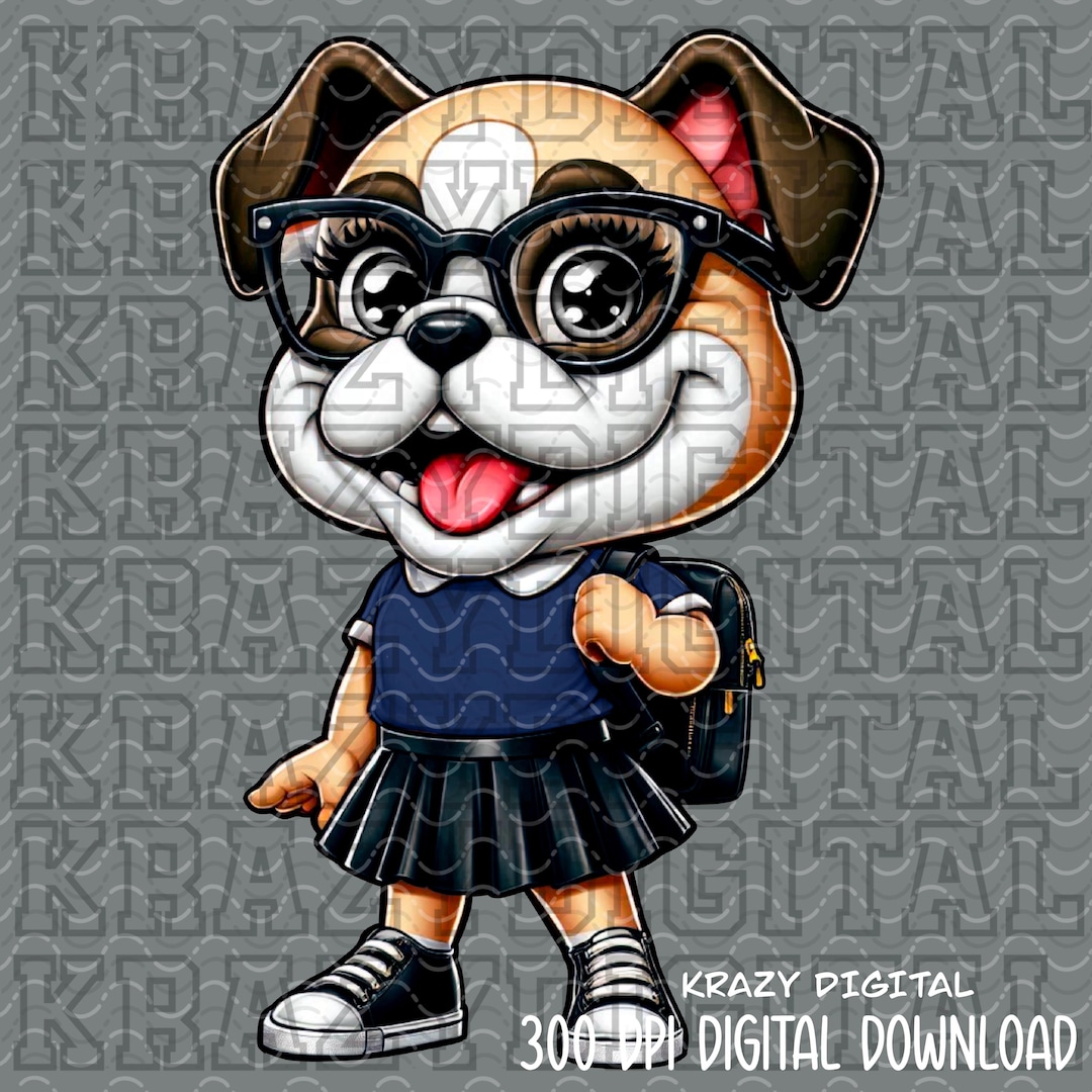 Bulldog Back to School, Navy Dress Bulldog Academics PNG, Student ...