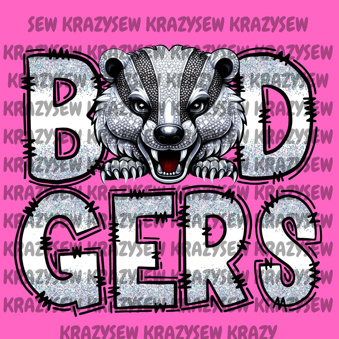 Badgers Mascot Rhinestone PNG - Etsy