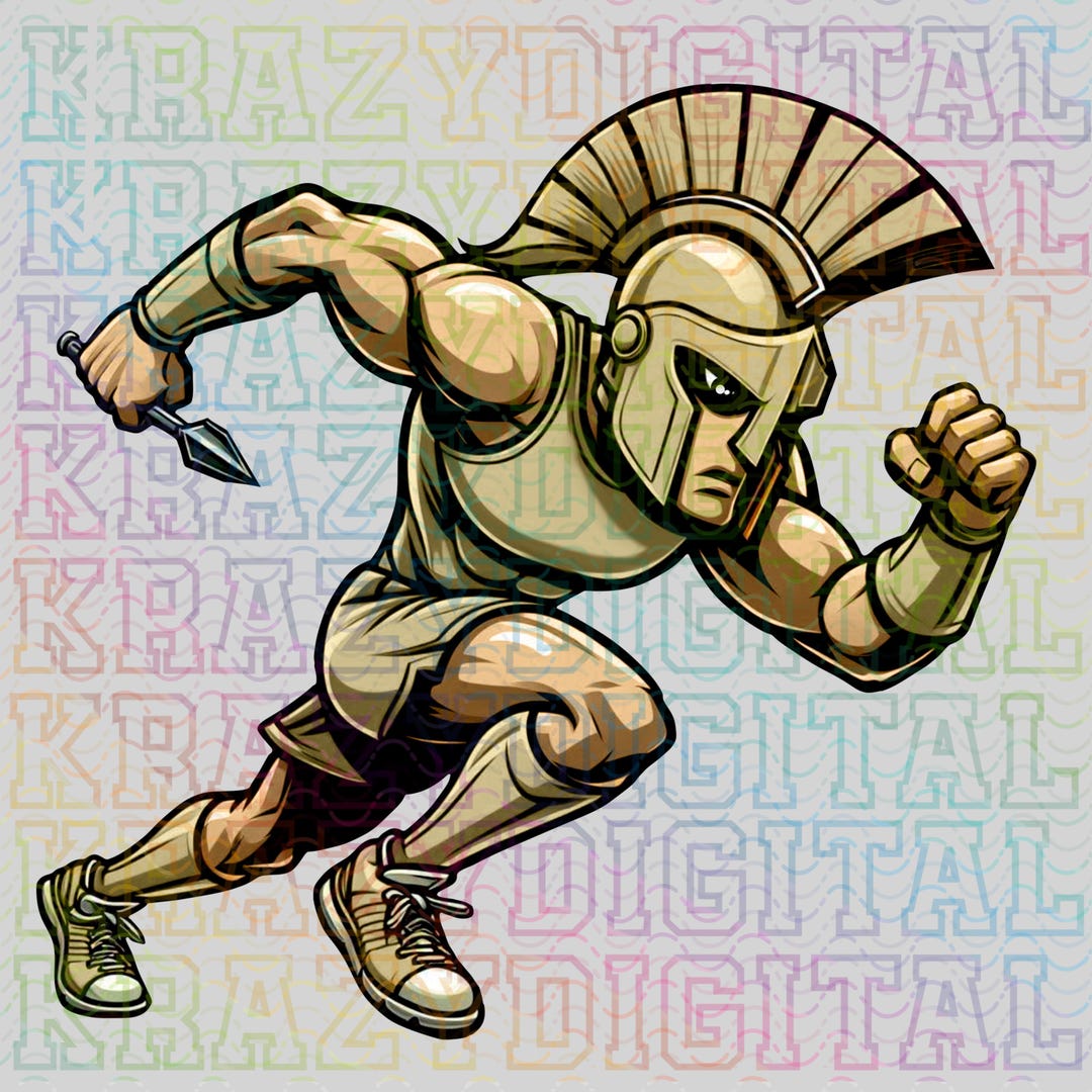 Gold Trojan Track PNG, Gladiator Gold Sports Design, Boy Warrior Track ...