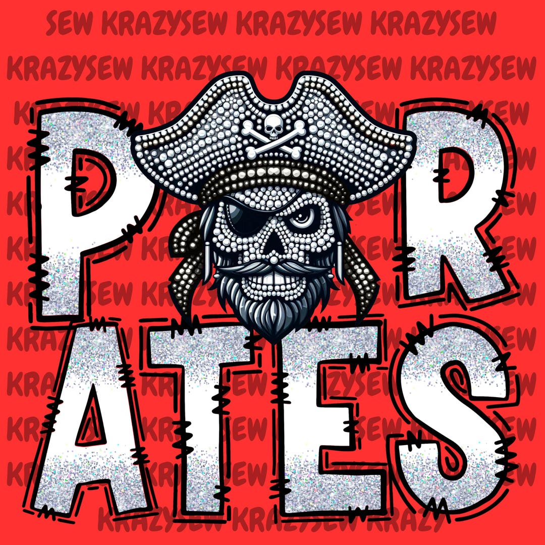 Pirate Rhinestone Mascot PNG, Pirate Faux Rhinestone School Mascot PNG ...