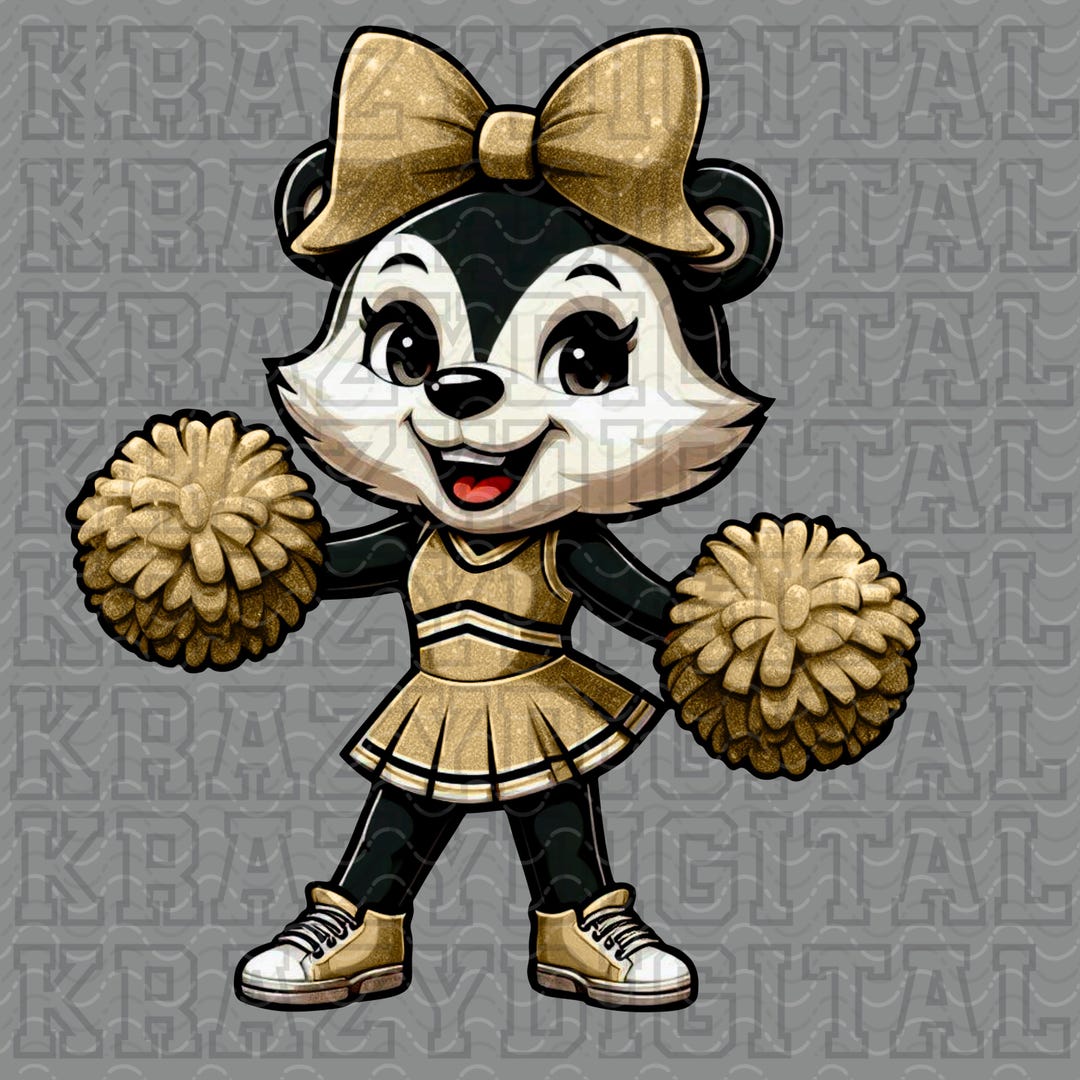 Badgers Vegas Gold Mascot Cheer PNG, Badgers Gold Digital File, Badgers ...