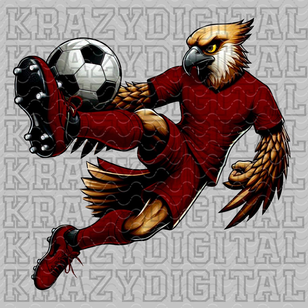 Falcon Soccer Mascot PNG, Maroon Falcon School Mascot PNG, Falcon ...