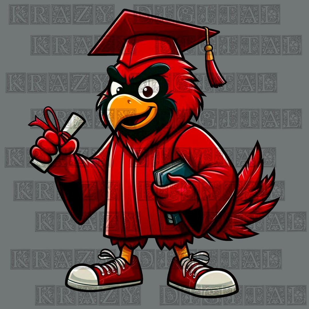 Red Cardinal Senior PNG, Red Cardinal Mascot Gradustion, Red Senior ...