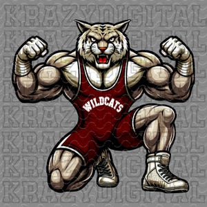 Wildcat Maroon Wrestling PNG, Boy Sports Design, Maroon School Mascot ...