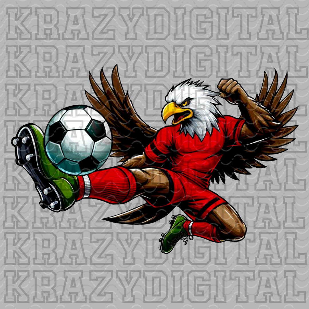 Eagles Red Soccer Mascot PNG, Eagle Mascot, Dynamic Soccer, Eagle ...