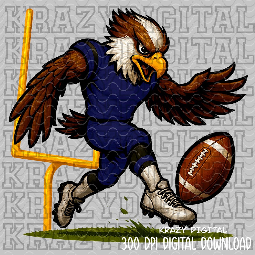 Hawk Football School Mascot, Hawk Navy Football Mascot PNG, Dad Sports ...