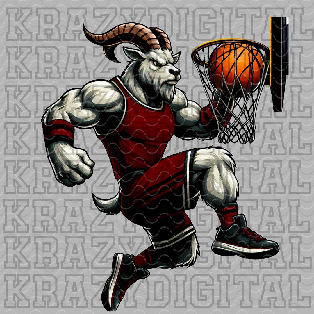 Maroon Goat Mascot PNG, Basketball Sports Design, Dunking Basketball ...