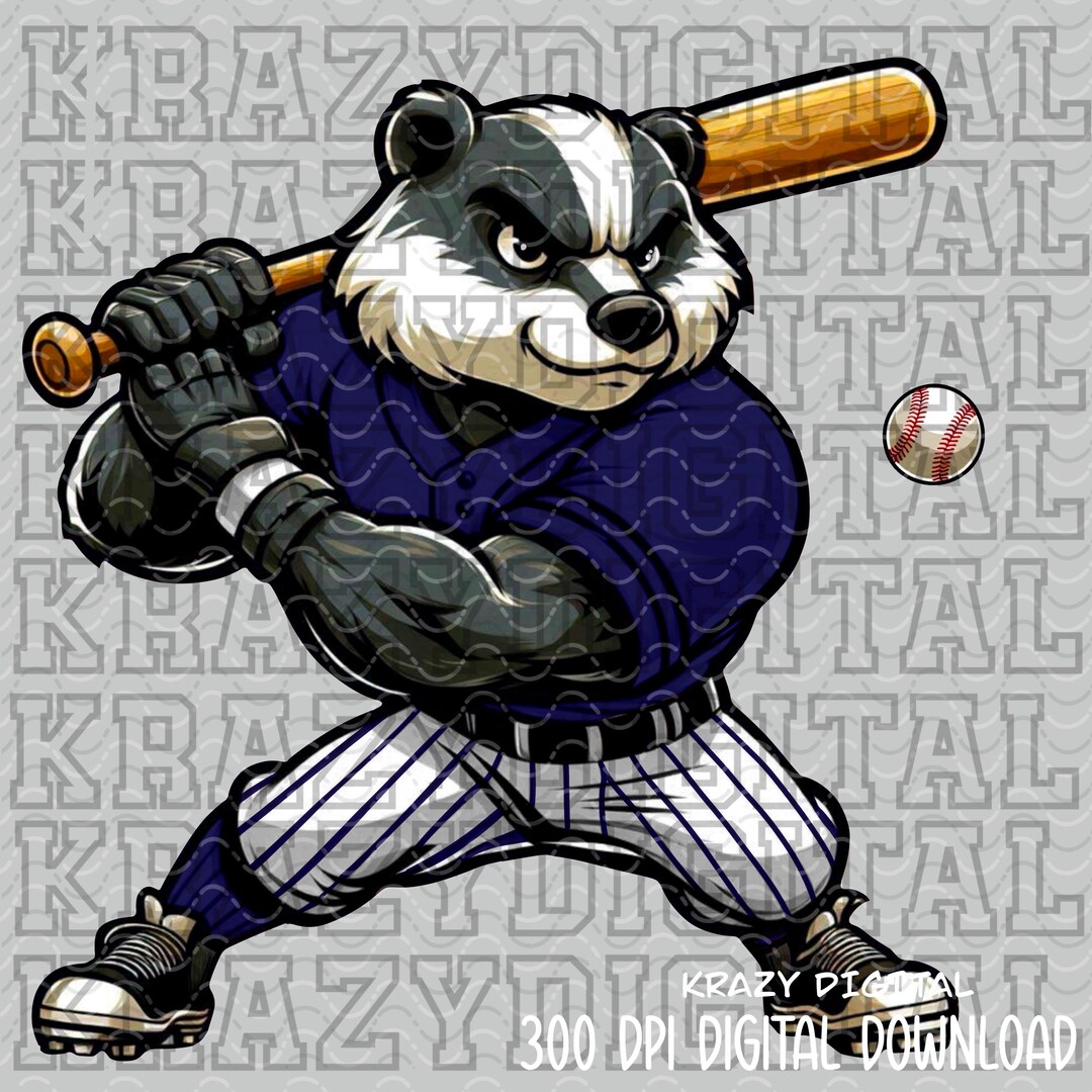 Badgers Navy Baseball PNG, Badgers Boy Baseball Mascot, Badgers Navy ...