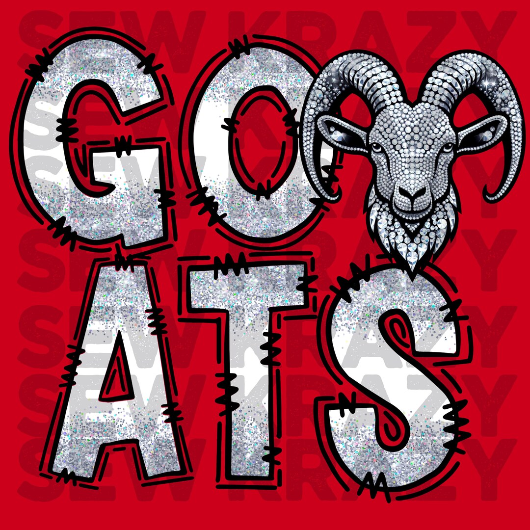 Goat Rhinestone Mascot PNG, Goat Mascot, Goat Faux Rhinestone PNG, Goat ...