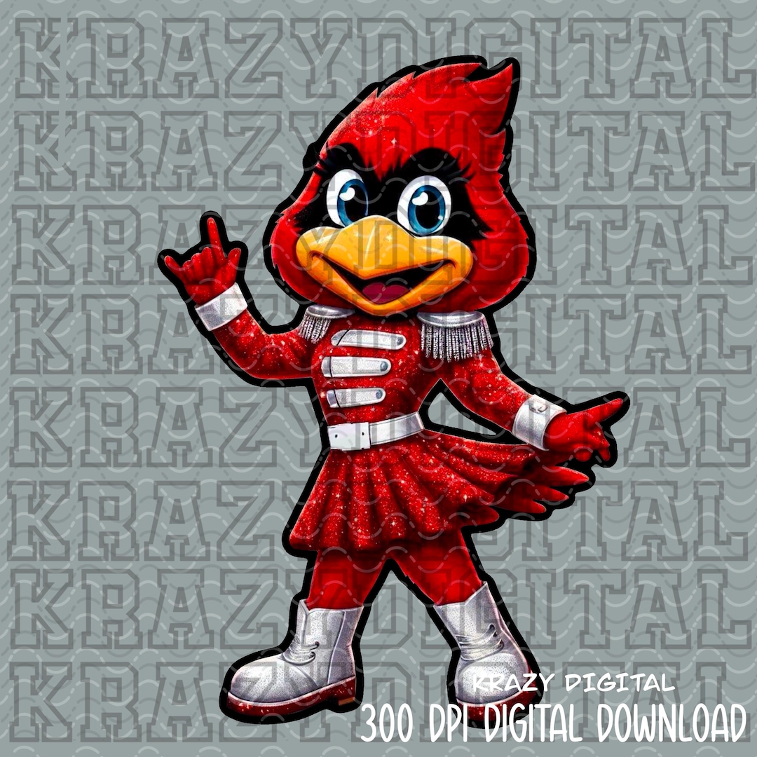 Cardinal Band Mascot PNG, Red Bird Girl PNG, Cardinal School Mascot ...