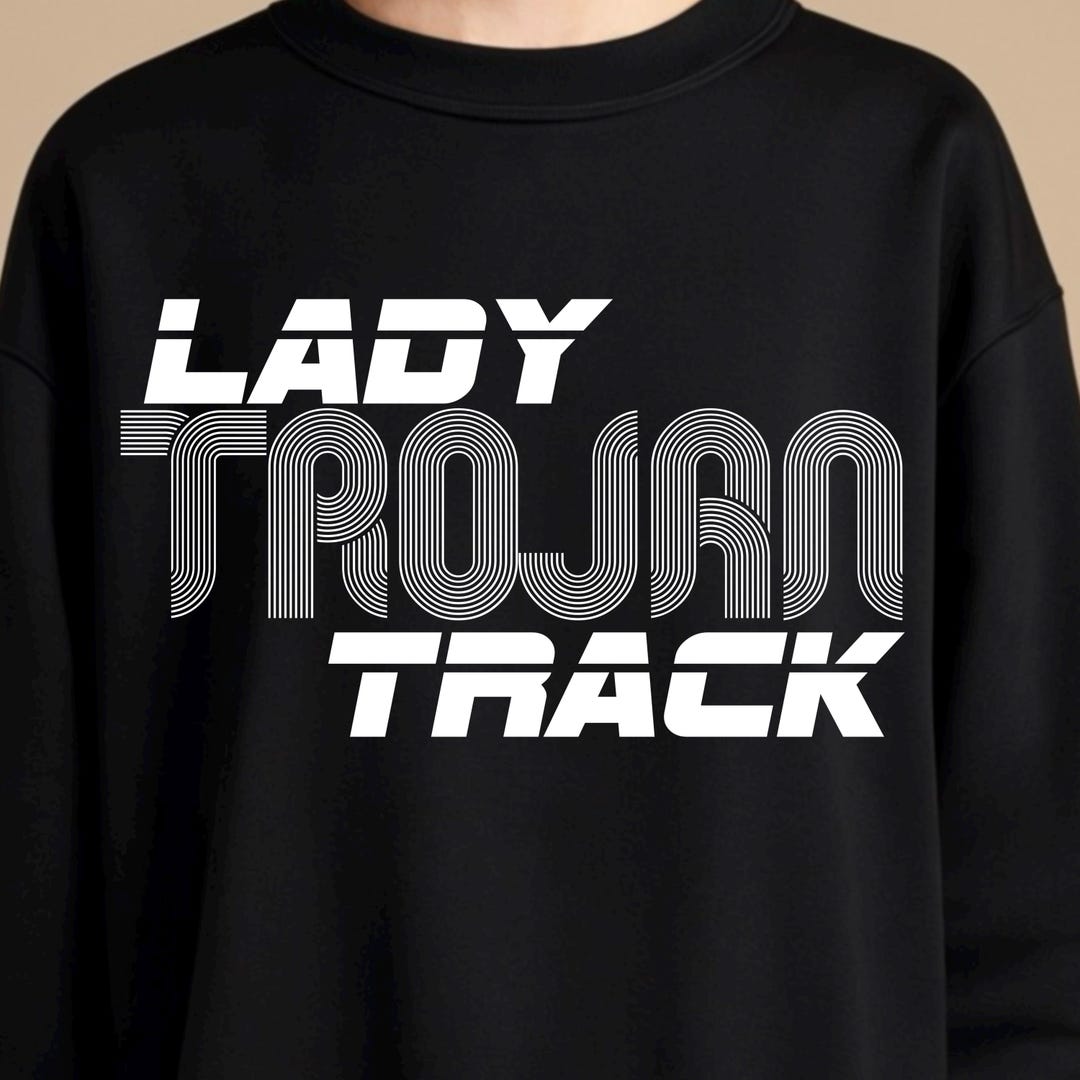 Lady Trojan Track Mascot PNG, Track Playoff Design, Mom Spirit Shirt ...