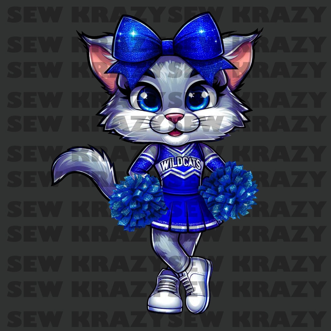 Wildcat Cheer Blue PNG, Blue Cheer Mom Cheetah Wildcat PNG, Blue Cheer ...
