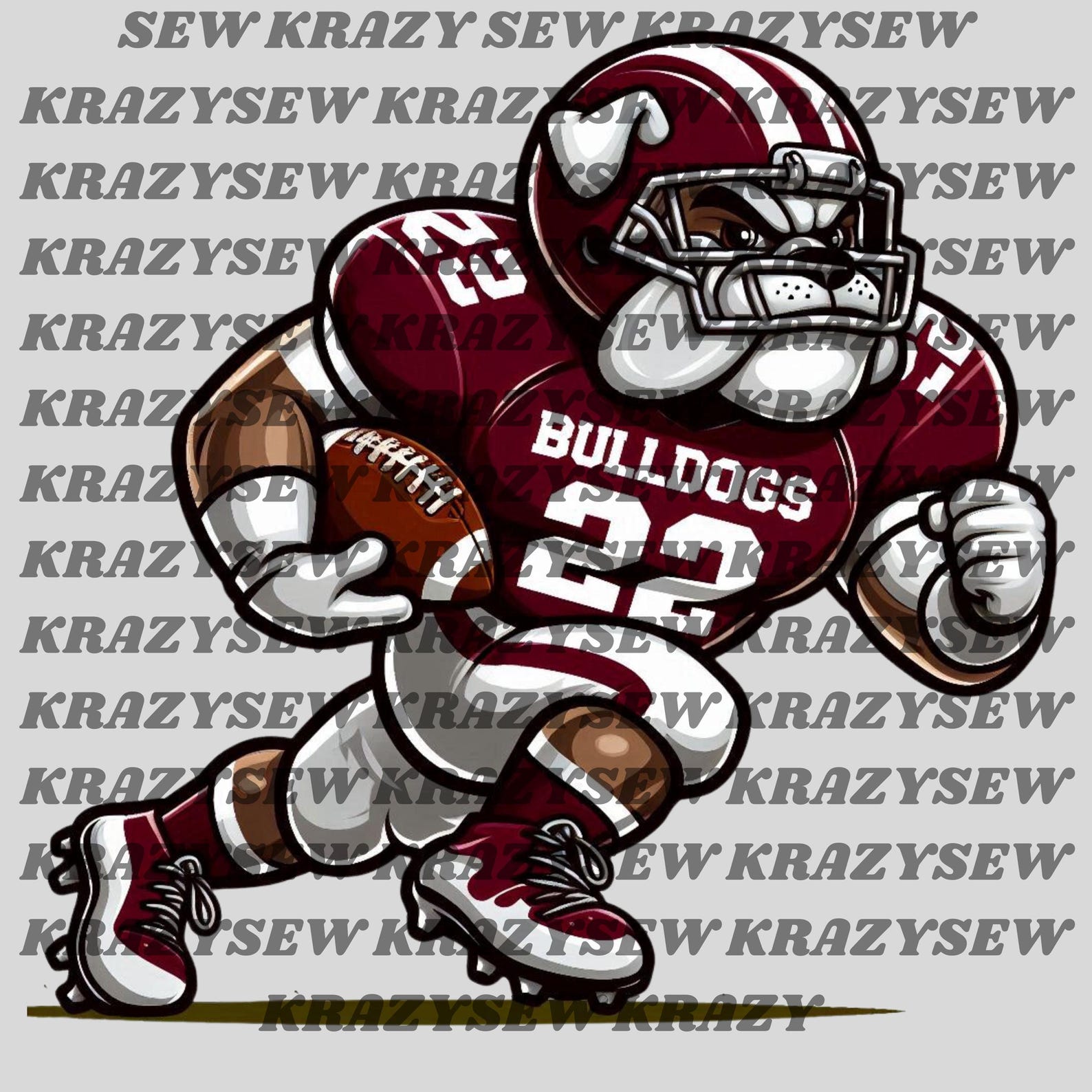 Bulldog Football Mascot PNG, Cartoon Football Bulldog Mascot, Bulldog ...