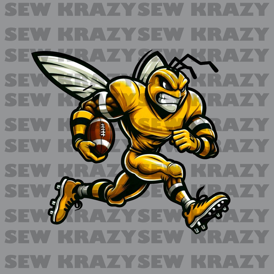 Yellow Jacket Football PNG, Yellow Lady Jackets School Mascot, Hornet ...